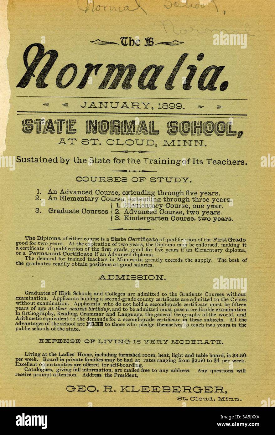 The 1899-01 edition of *The Normalia* contains articles by St. Cloud ...