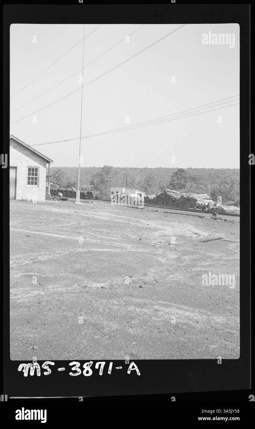 The power house, main haulage track, and mine props at Blair ...