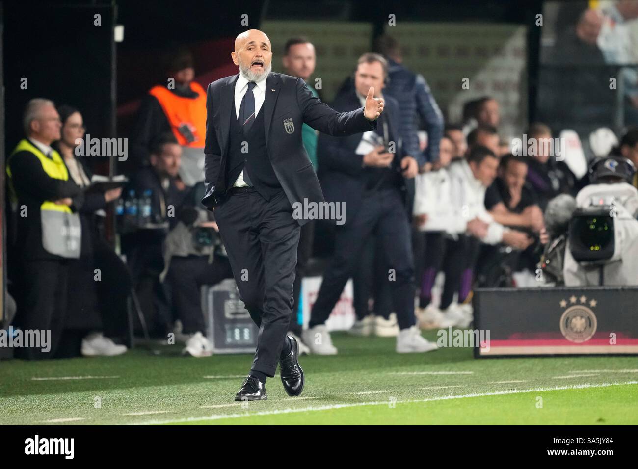 Italy's head coach Luciano Spalletti gestures during the Nations League ...