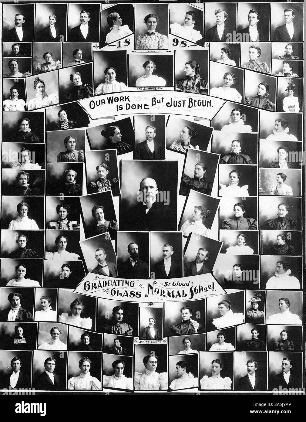 A portrait collage of the Class of 1898 from St. Cloud State University ...