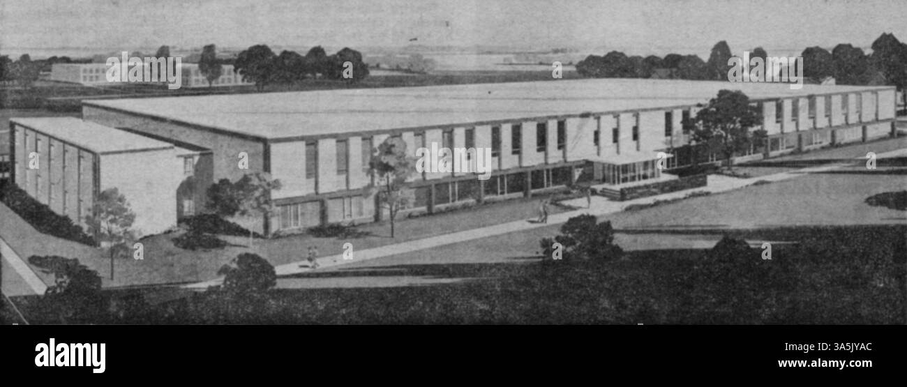 An architect's drawing of Headley Hall at St. Cloud State University ...