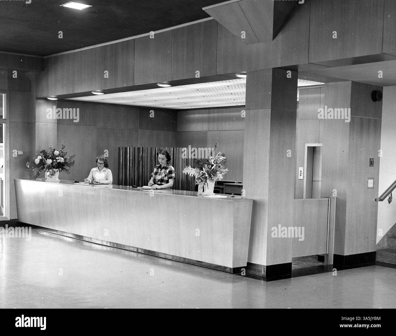 The circulation desk and lobby of Kiehle Hall at St. Cloud State ...