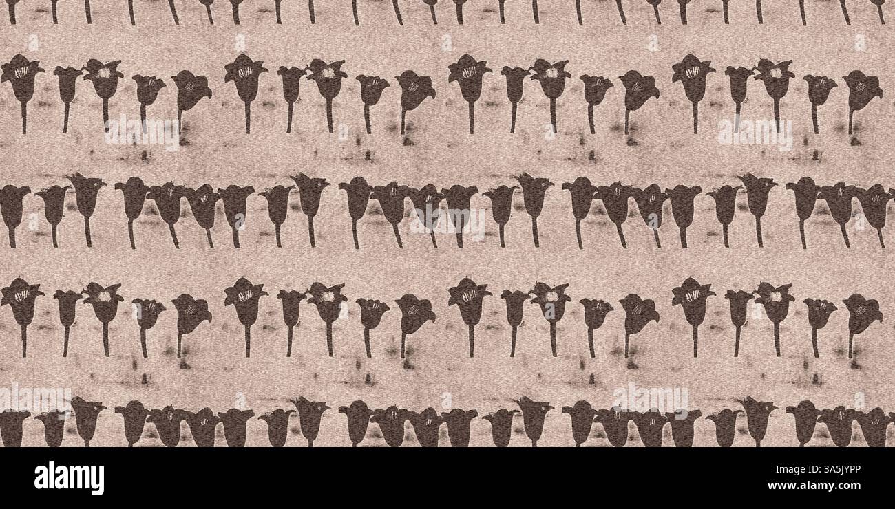 Mocha brown linen floral patterns seamless patterns border design ...