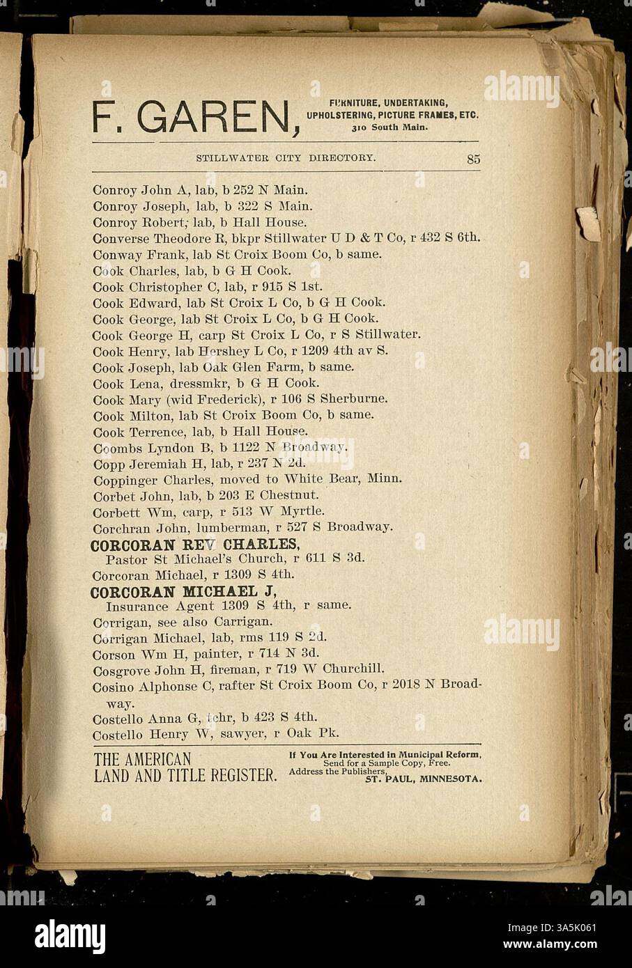 This directory for 1896-97 includes an alphabetical list of names ...
