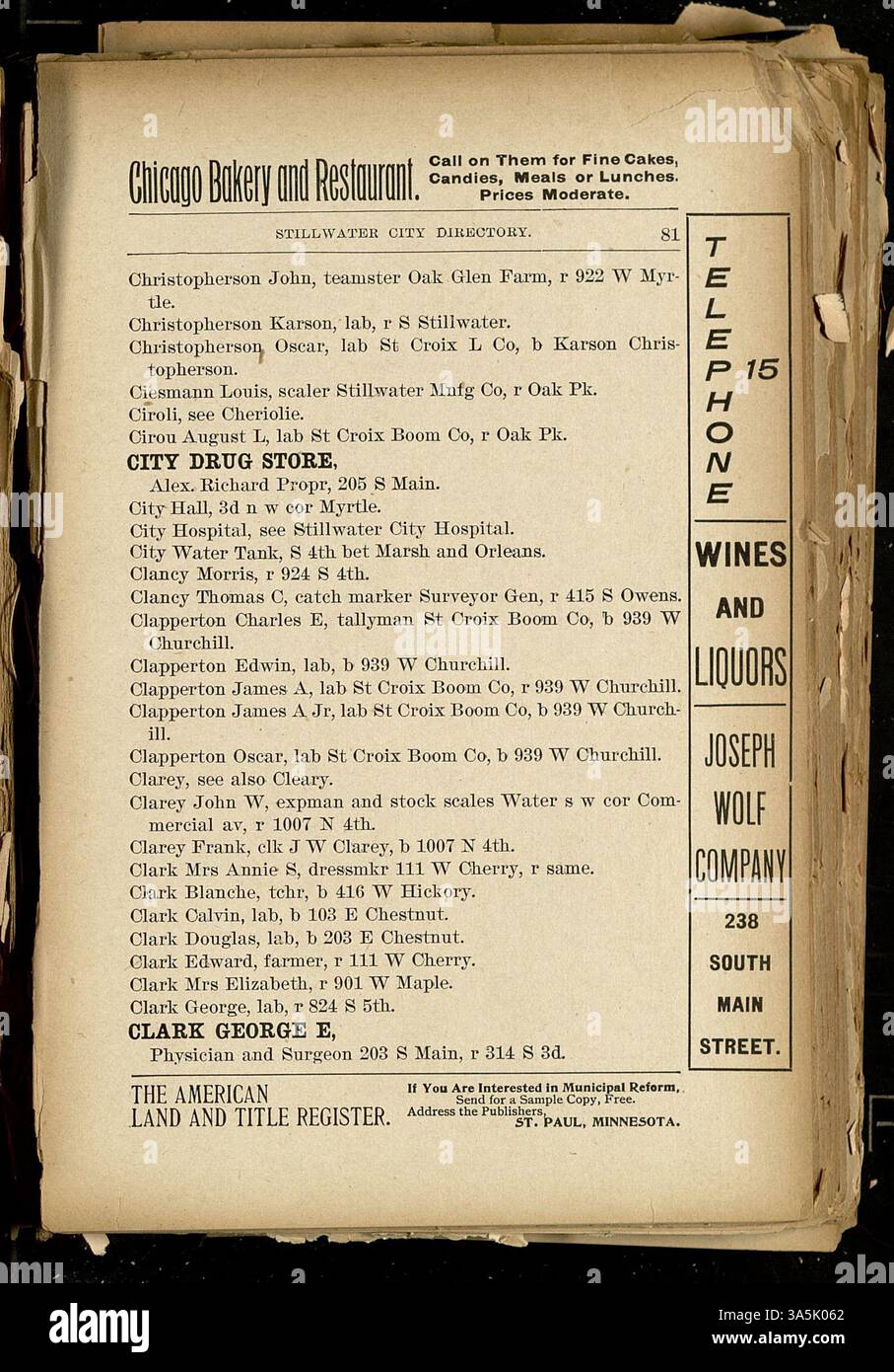 This 1896 97 directory provides an alphabetical list of residents names ...