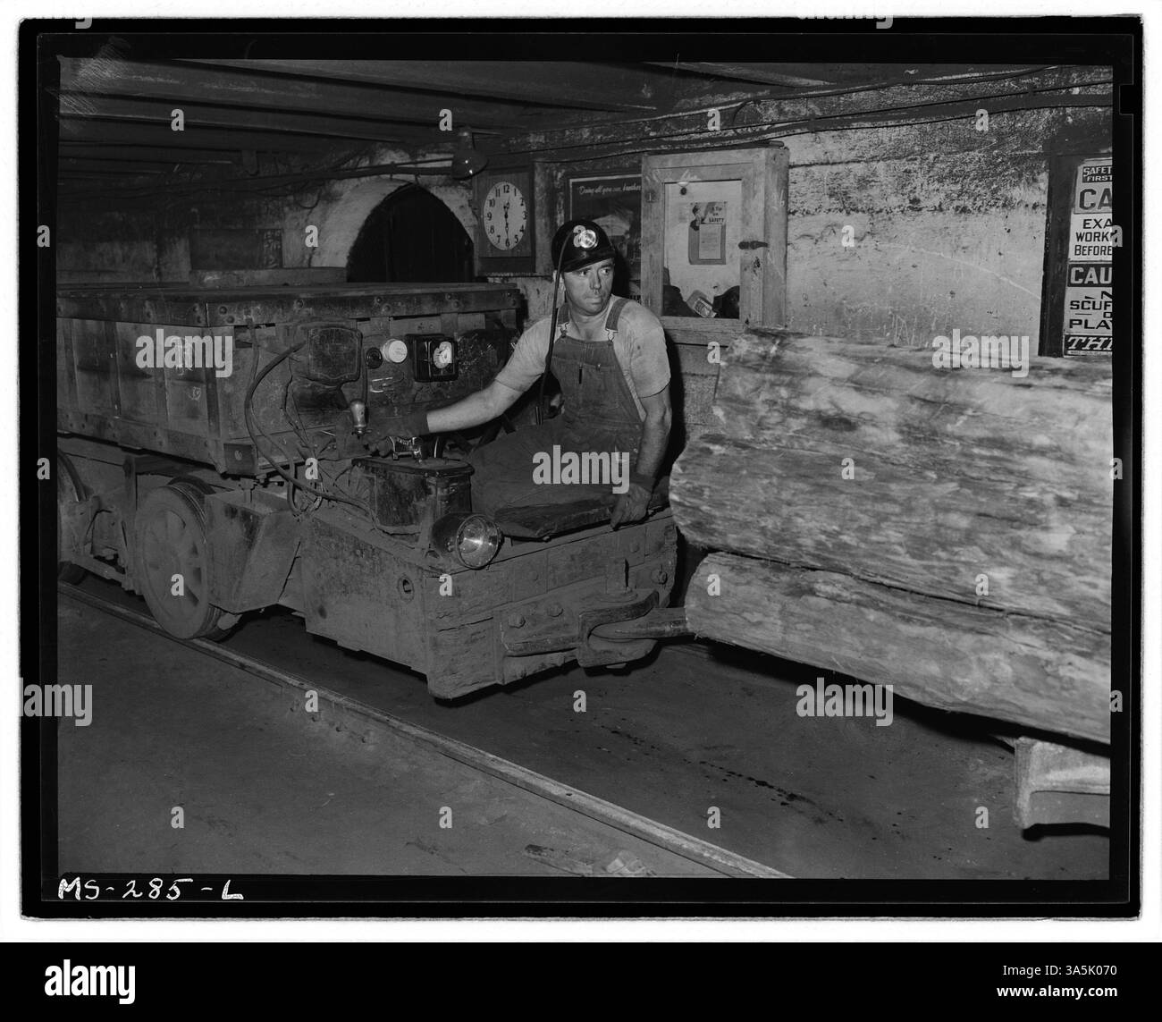 Harold Fickes, motorman at the New Orient Mine #2 in West Frankfort ...