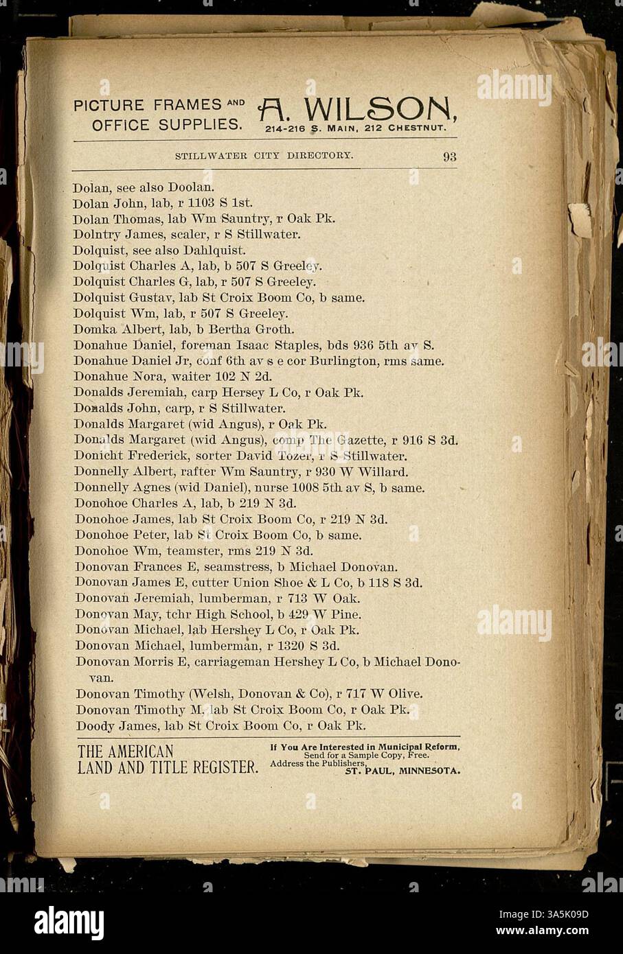 The 1896-97 Stillwater City Directory contains an alphabetical list of ...
