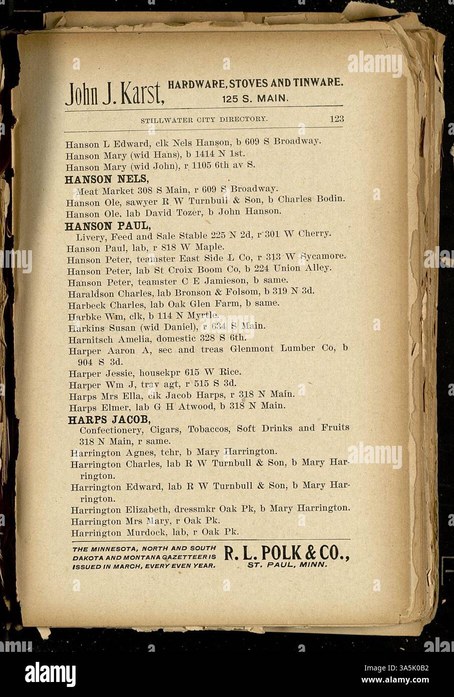 This 1896-97 directory includes an alphabetical list of Stillwater ...