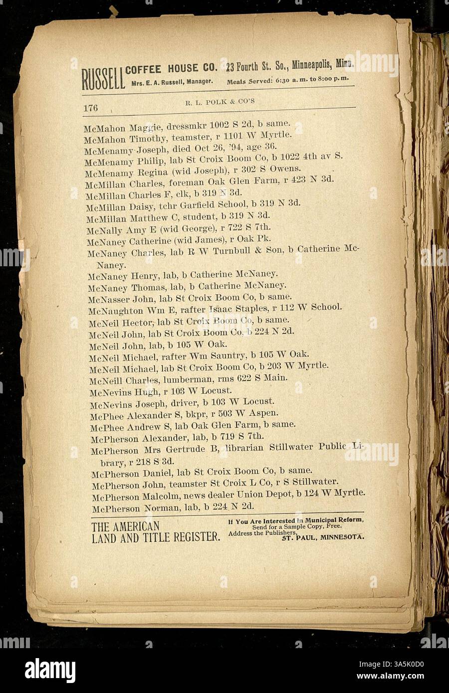 The 1896-97 edition of the Stillwater City Directory features an ...