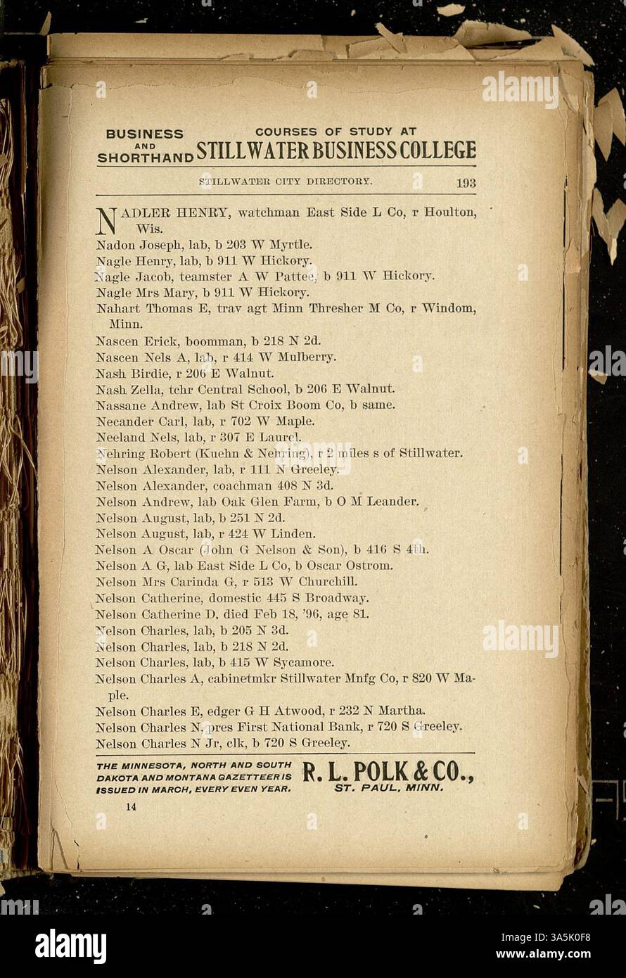 The 1896-97 Stillwater City Directory features an alphabetical list of ...