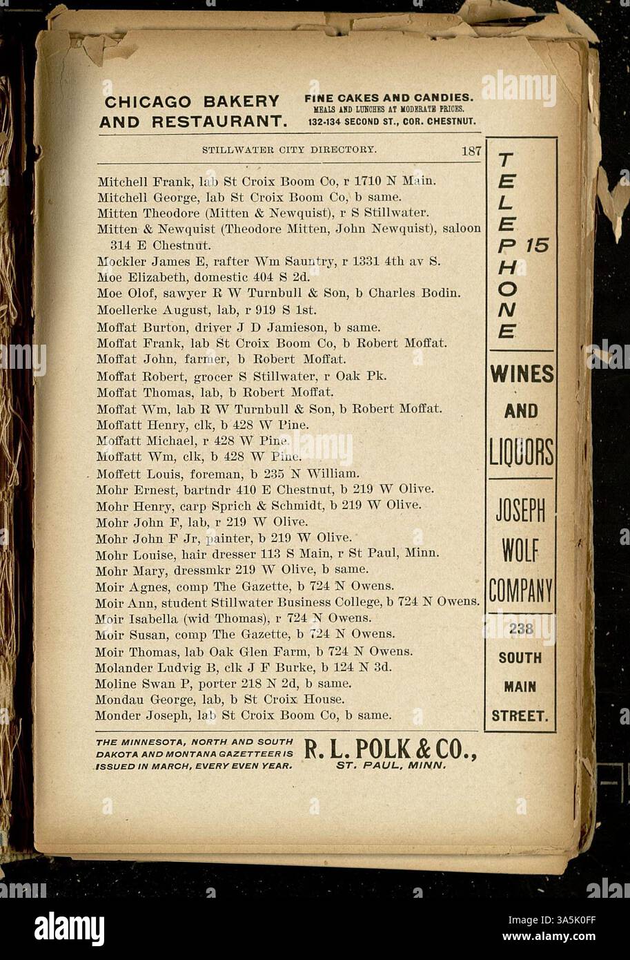This 1896-97 Stillwater City Directory features an alphabetical list of ...