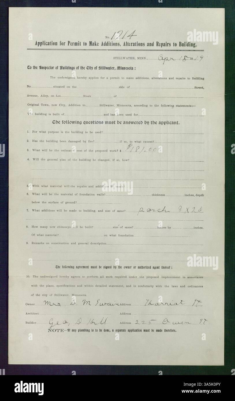 George d hill permit granted on april 14 hi-res stock photography and ...