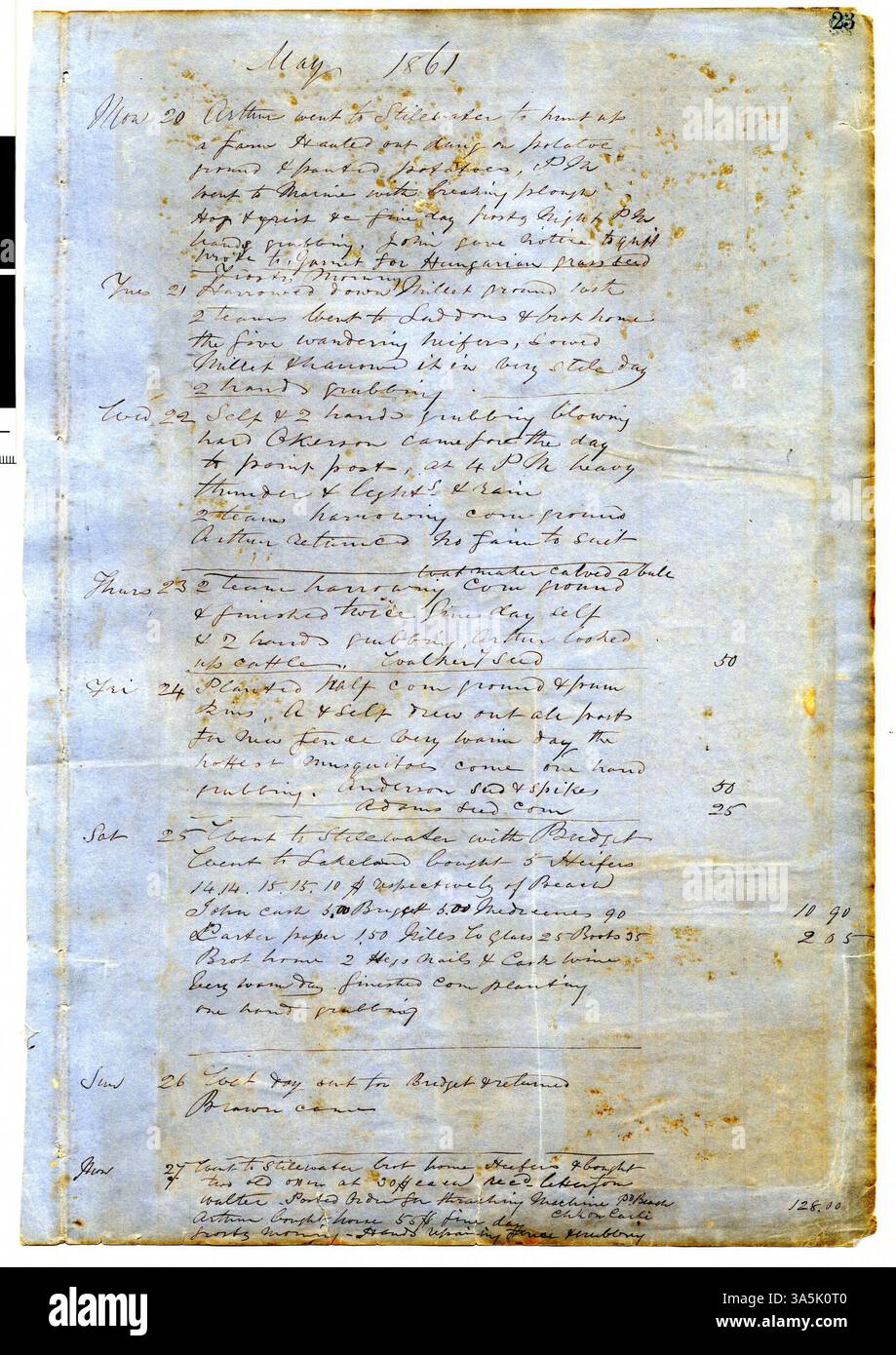 Provides a record of daily farm life in may township hi-res stock ...