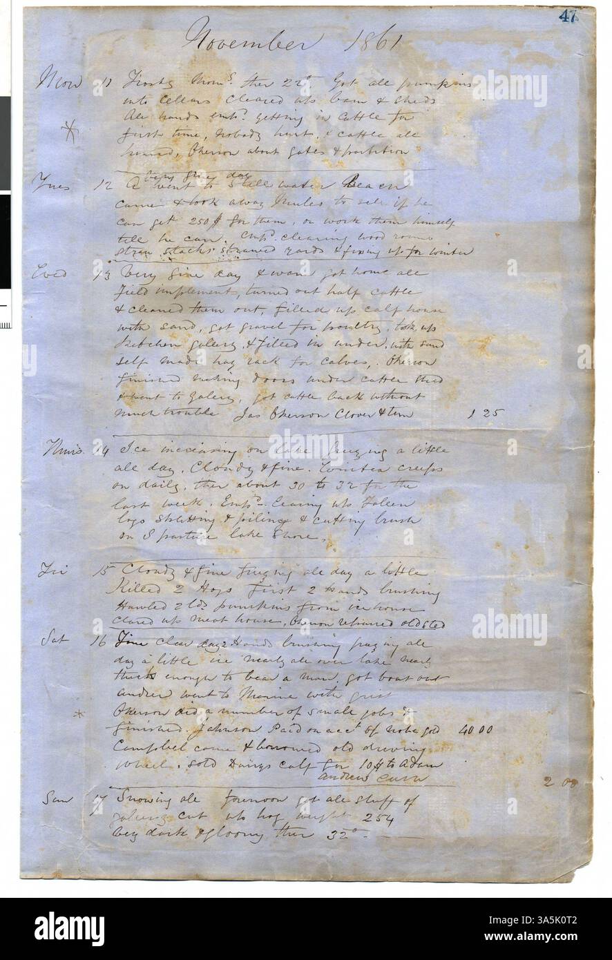 Morgan May’s handwritten journal, spanning 1861 to 1871, provides a ...