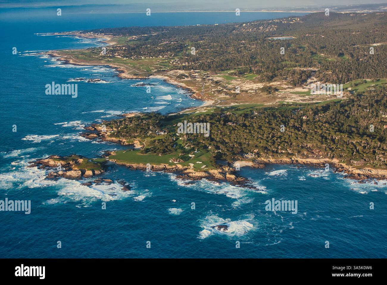 Cypress Point Golf Club, Pebble Beach, California, USA Aerial view ...