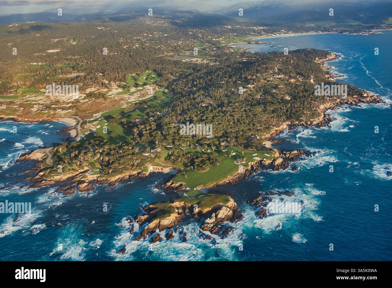 Cypress Point Golf Club, Pebble Beach, California, USA Aerial view ...