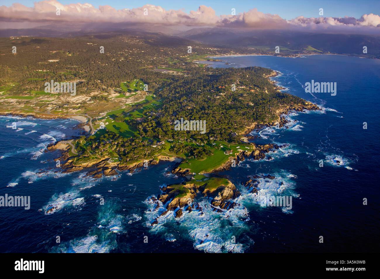 Cypress Point Golf Club, Pebble Beach, California, USA Aerial view ...
