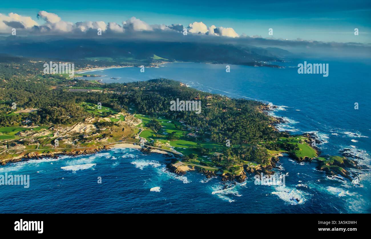 Cypress Point Golf Club, Pebble Beach, California, USA Aerial view ...