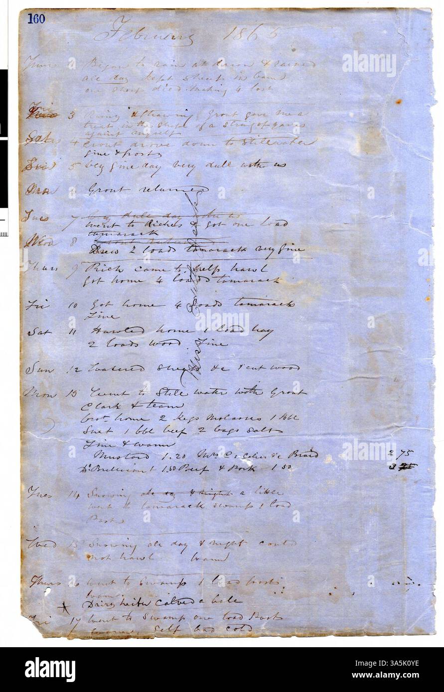 The farm journal of Morgan May (1861-1871) provides detailed accounts ...