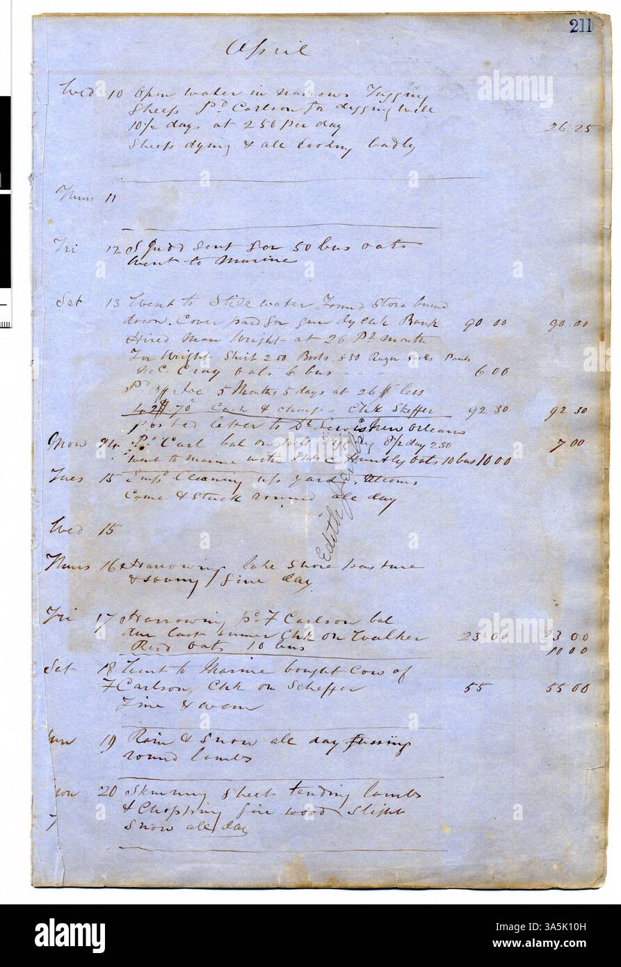 Morgan May's handwritten farm journal (1861-1871) offers a detailed ...