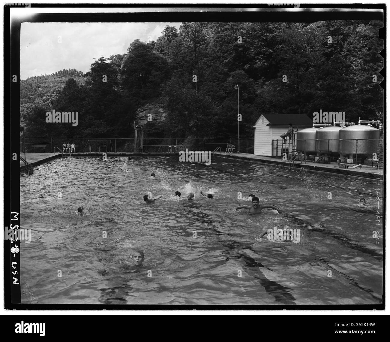 A scene at the company-owned swimming pool in Wheelwright, Floyd County ...