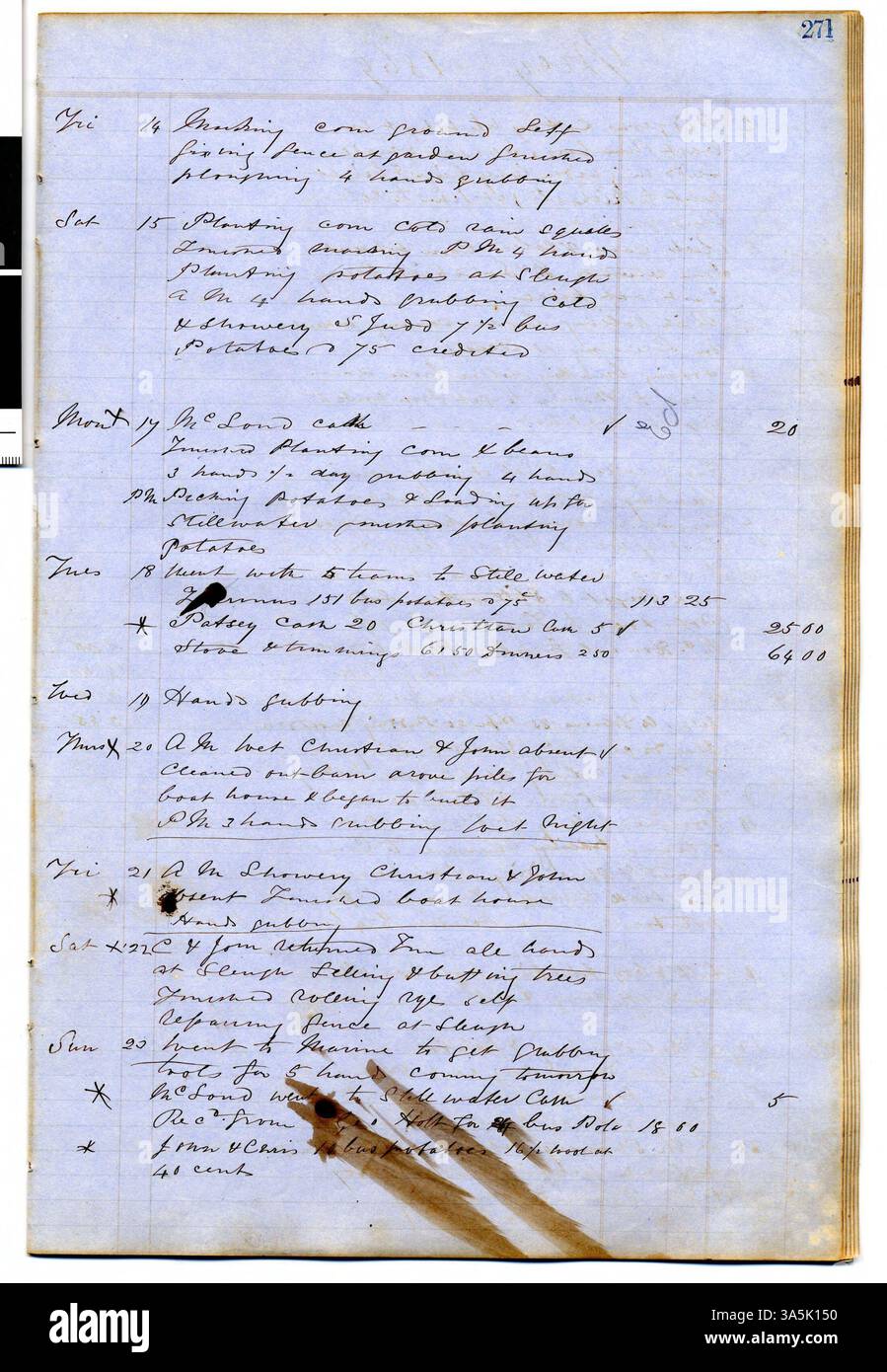 Morgan May’s handwritten farm journal from 1861-1871 captures the ...