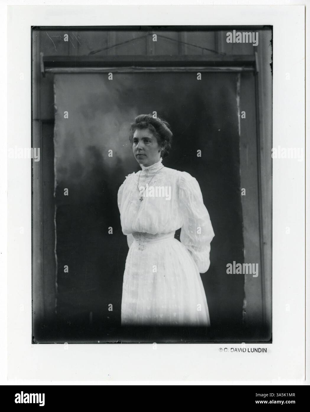 A portrait of Elizabeth (Lizzie Erickson) Holcombe, wife of Frederick ...