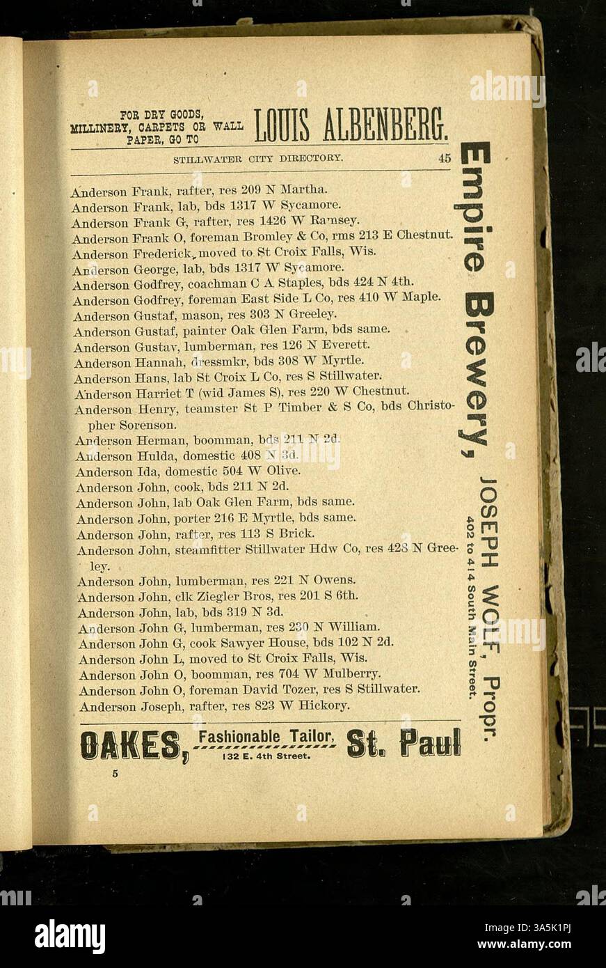 The 1894-95 Stillwater City Directory features an alphabetical list of ...