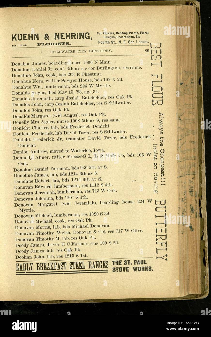 This directory from 1894-95 provides an alphabetical list of residents ...