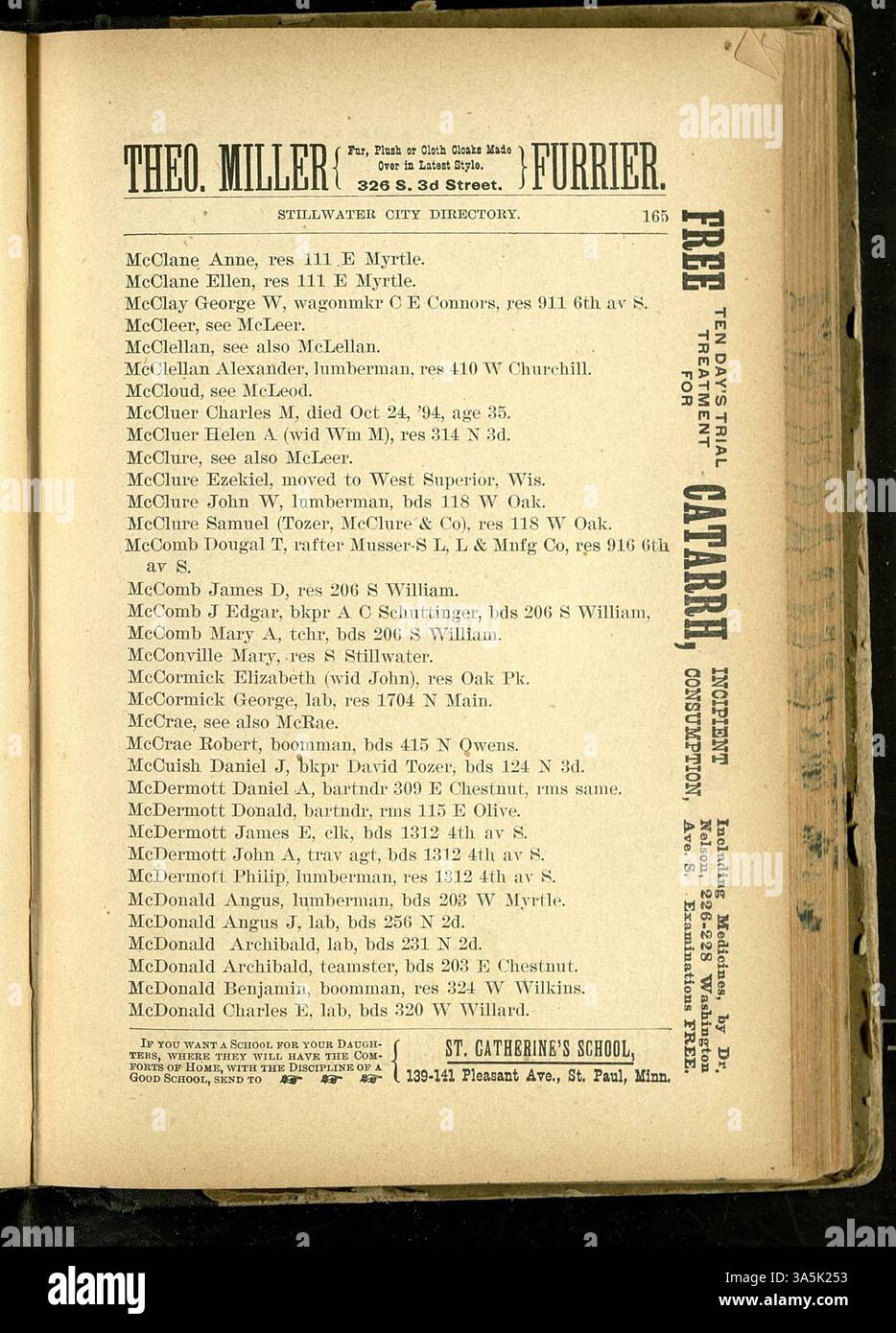 This directory from 1894-95 includes an alphabetical list of names ...