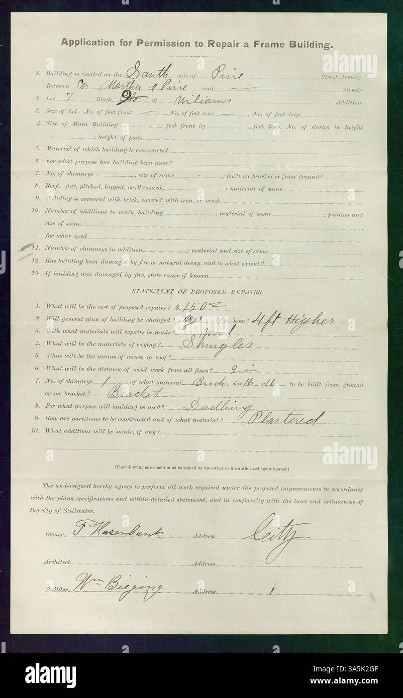 1892 owner and builder hi-res stock photography and images - Alamy