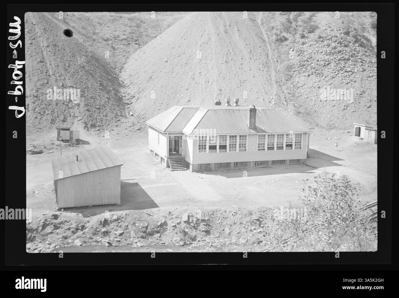 A view of the small, white elementary school in Red Ash, Tazewell ...