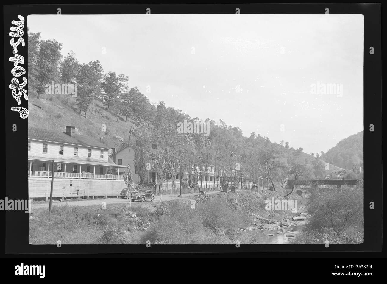 This photograph from 1946 shows the main housing area of the ...