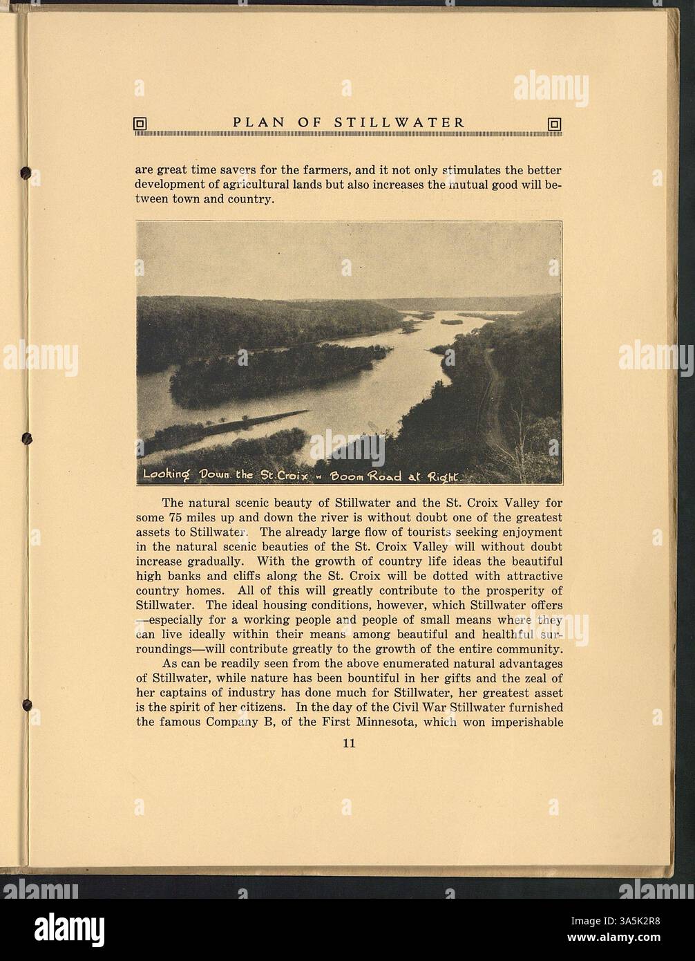 A 1918 urban plan of Stillwater, created by Morell & Nichols, landscape ...
