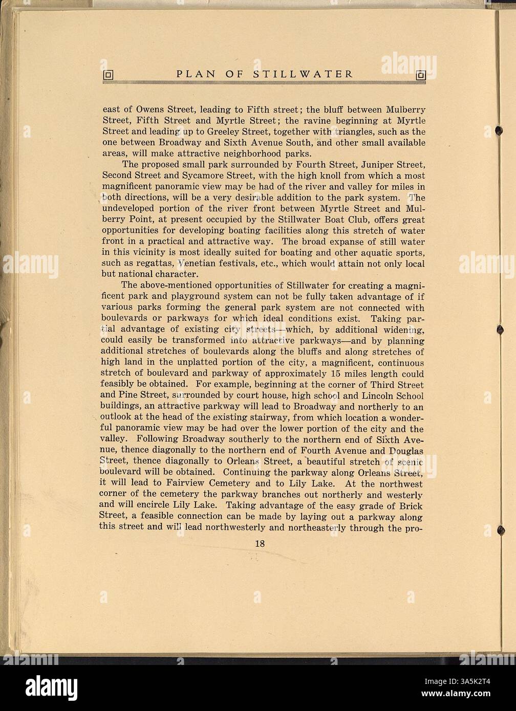 A comprehensive 1918 urban plan for Stillwater, prepared by Morell ...