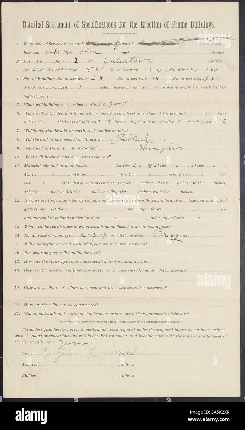 On June 6, 1904, building permit number 1169 was granted for the ...