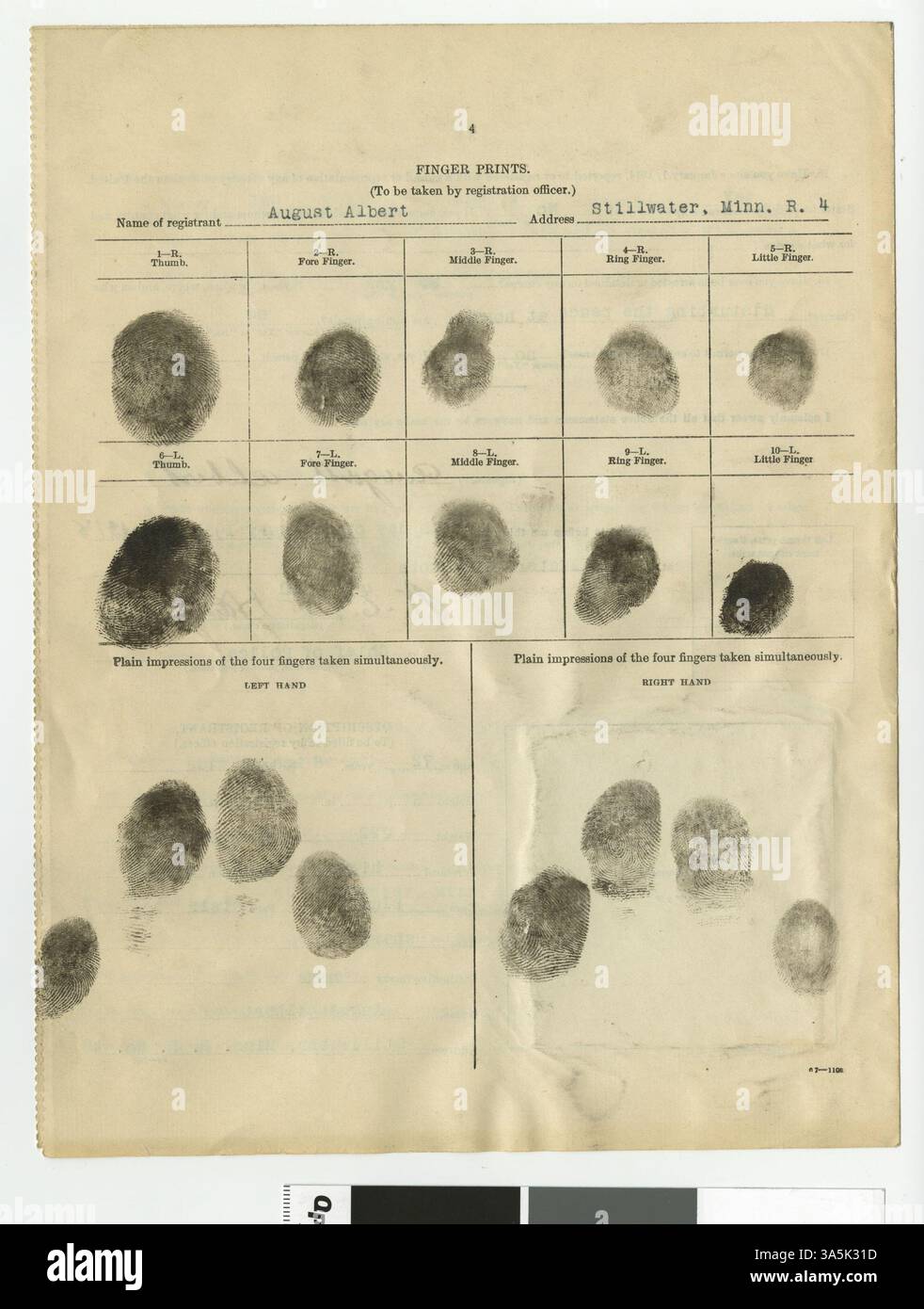 On February 5, 1918, August Albert registered as an alien enemy in ...
