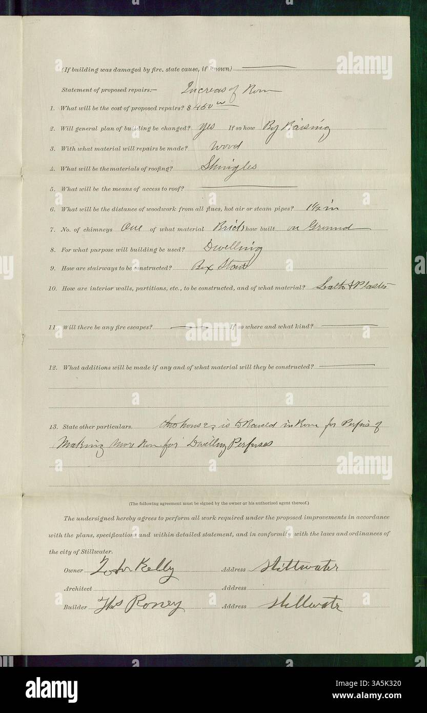 Building permit issued on april 15 hi-res stock photography and images ...