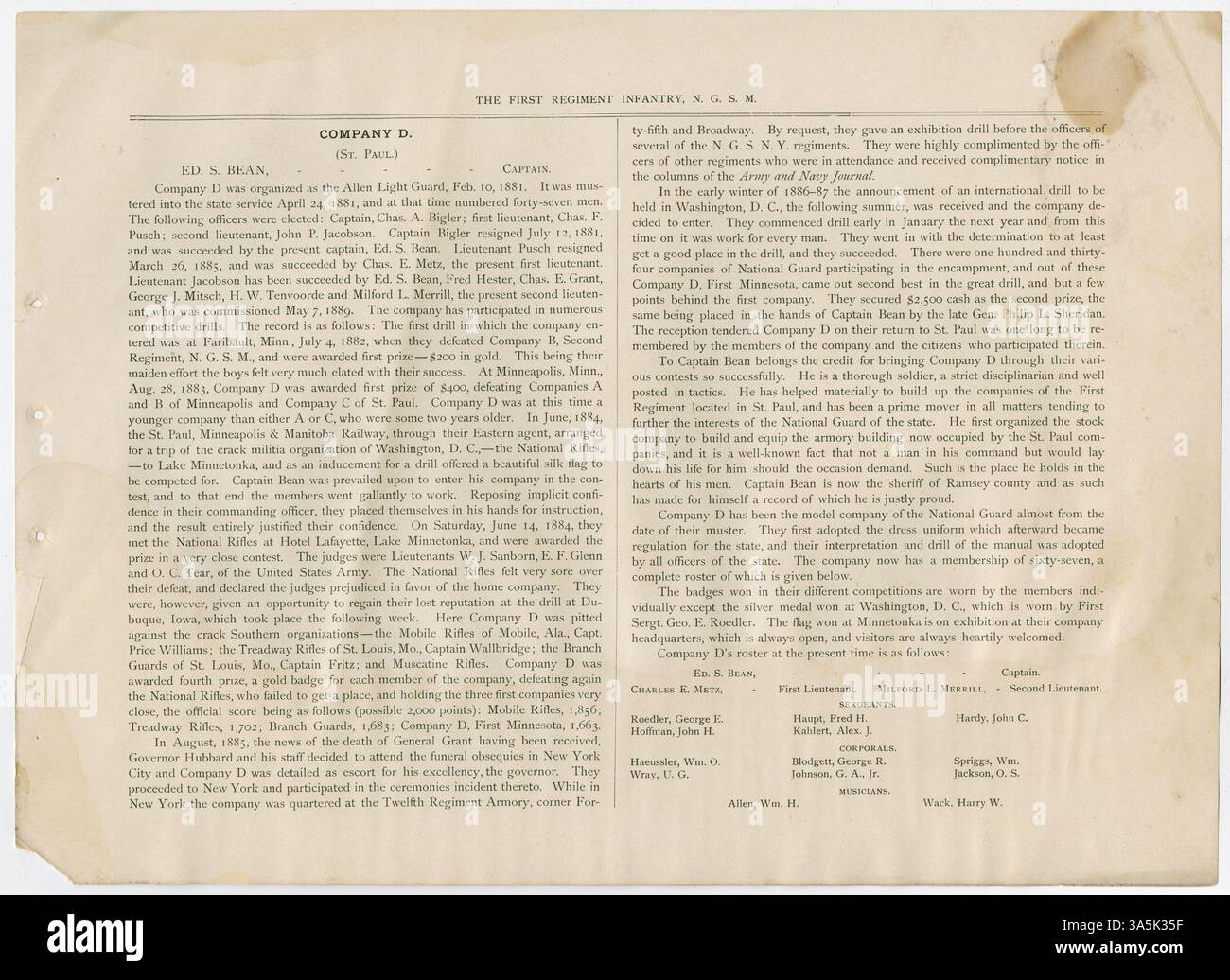 A historical record of the First Regiment Infantry, Minnesota National ...