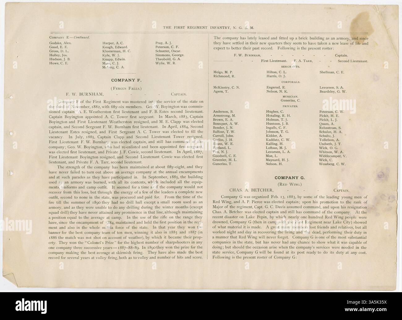 This historical sketch details the formation, military service, and key ...
