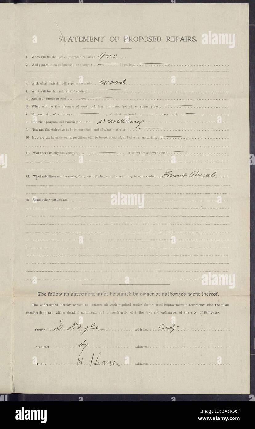 Authorized repairs on a building located at south second street hi-res ...