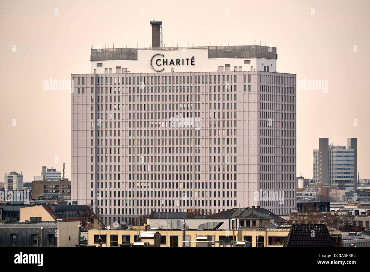 Berlin, Germany - March 23, 2025: The high-rise building of Charite ...
