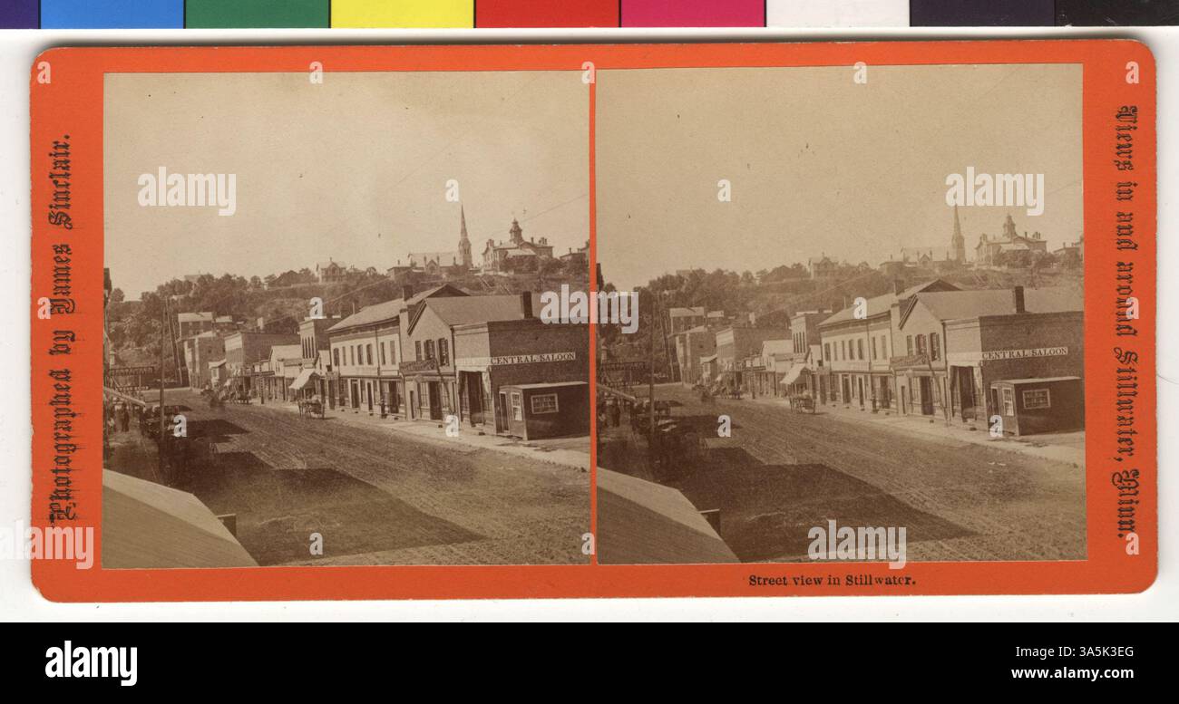 A view looking south on Main Street in downtown Stillwater, Minnesota ...