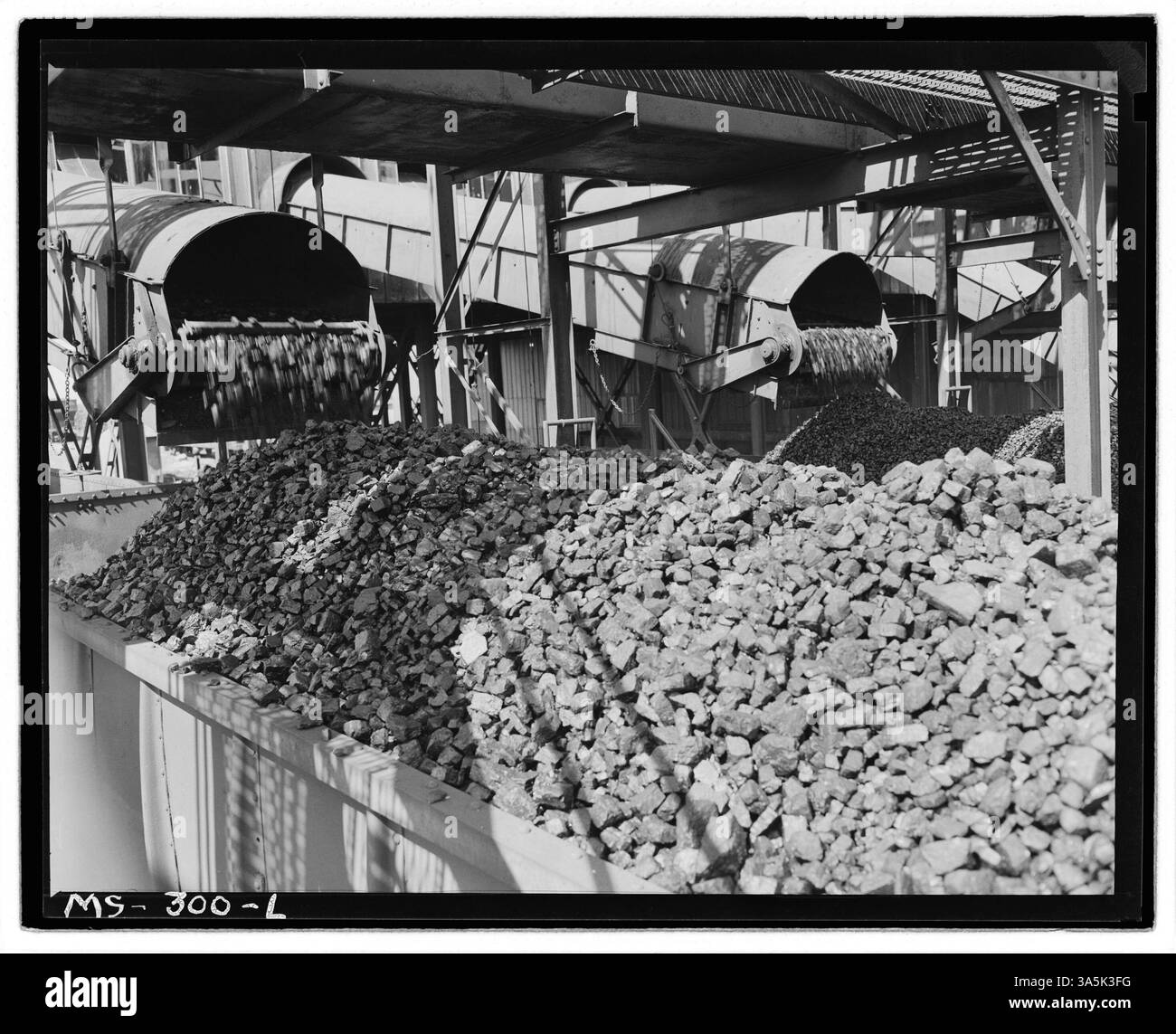 A railroad car is loaded with coal at the tipple of Pyramid Coal ...
