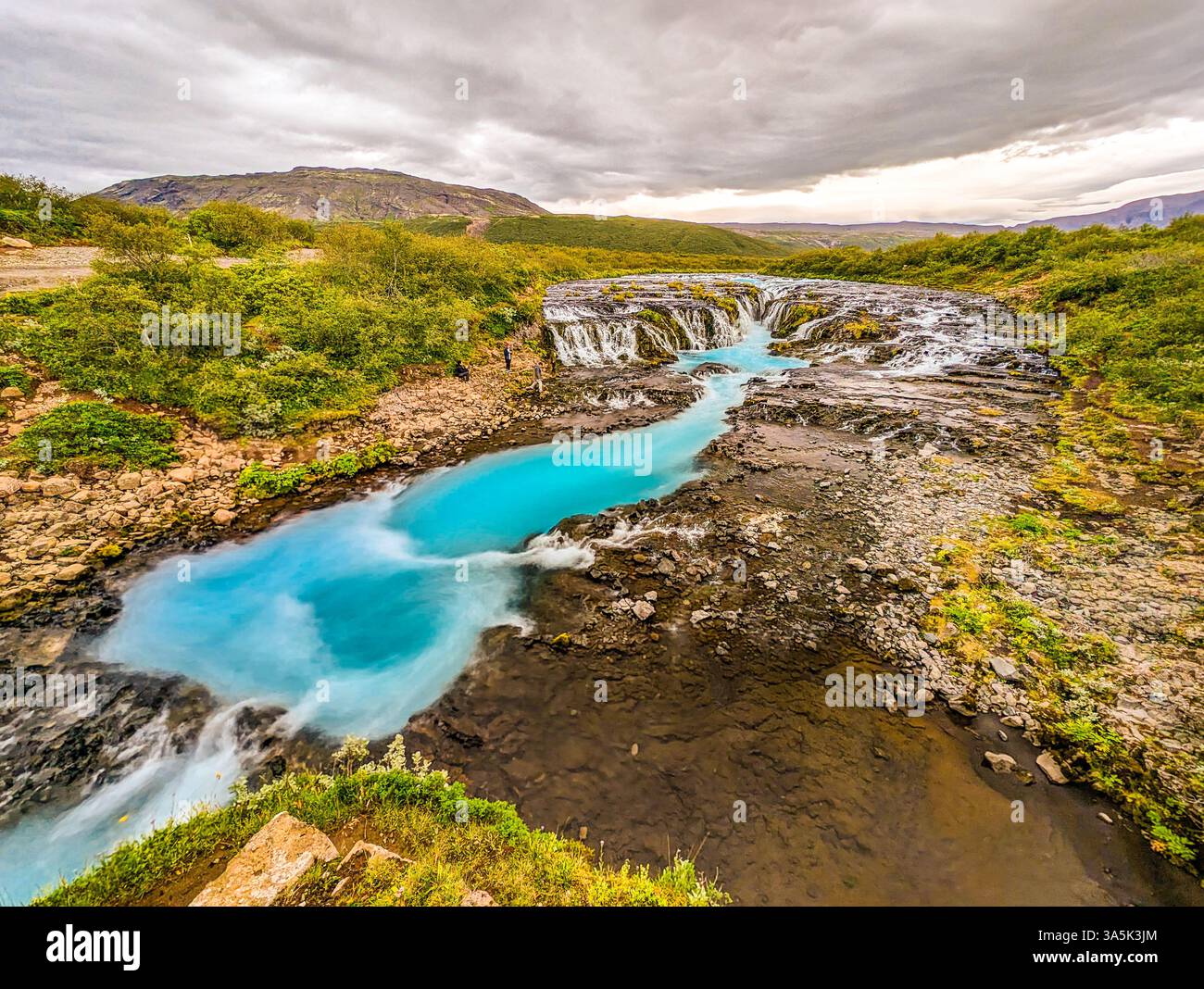 Aerial view of Bruarfoss Waterfall , Iceland Stock Photo - Alamy