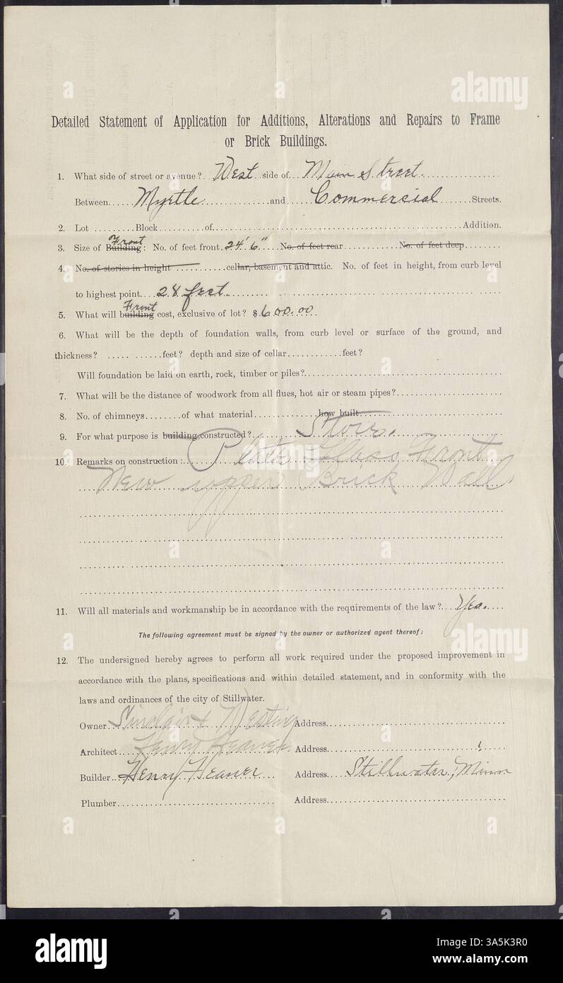 1908 the owners were sinclair and westing hi-res stock photography and ...