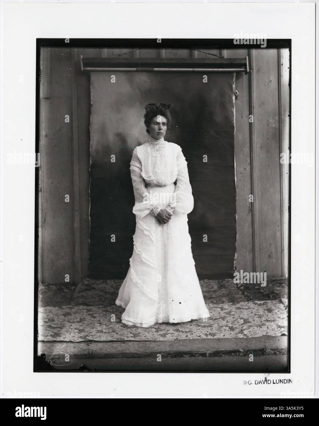 Portrait of Elizabeth Holcombe (Lizzie Erickson), wife of Frederick ...
