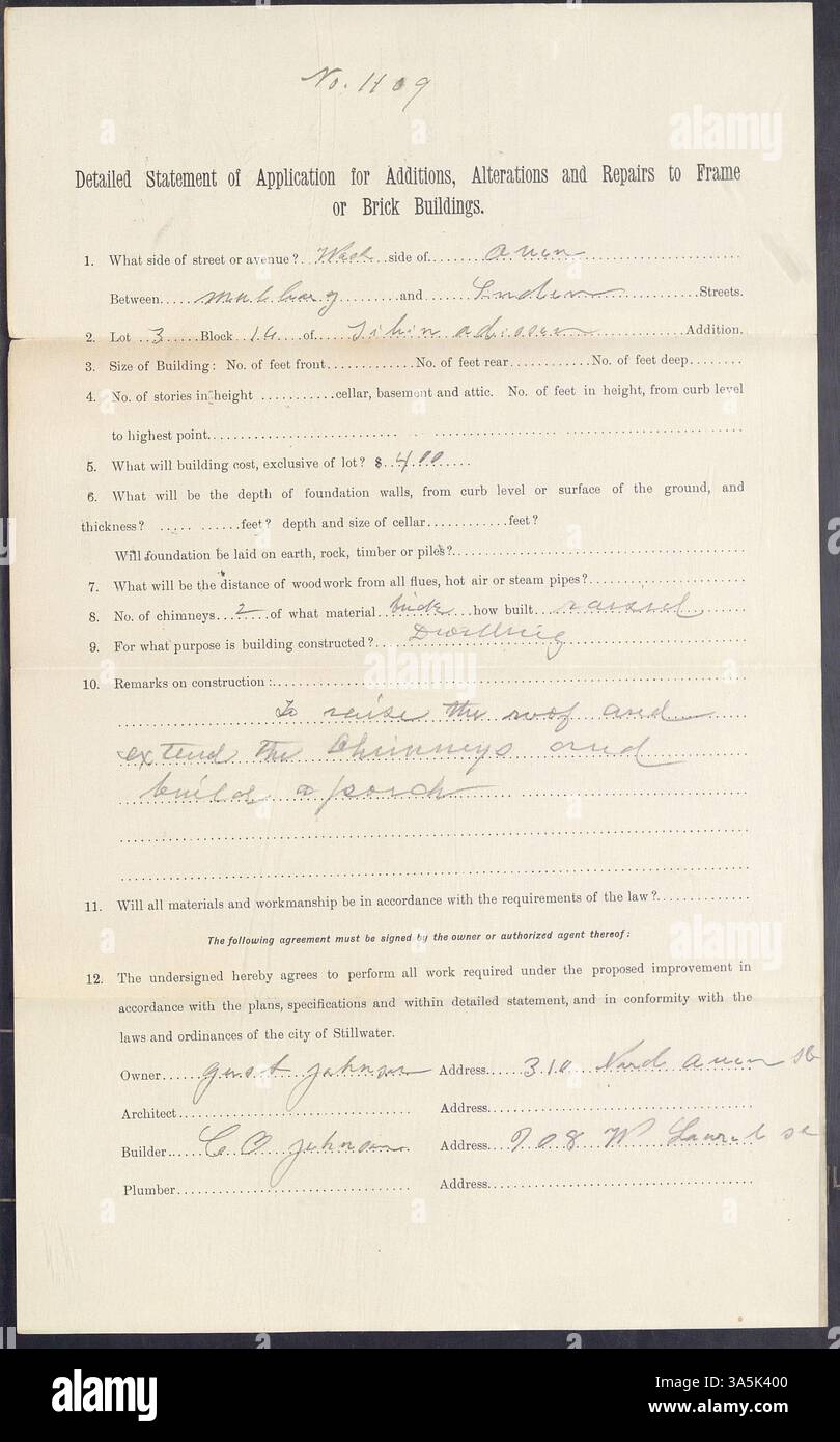 Building permit issued on april 14 hi-res stock photography and images ...