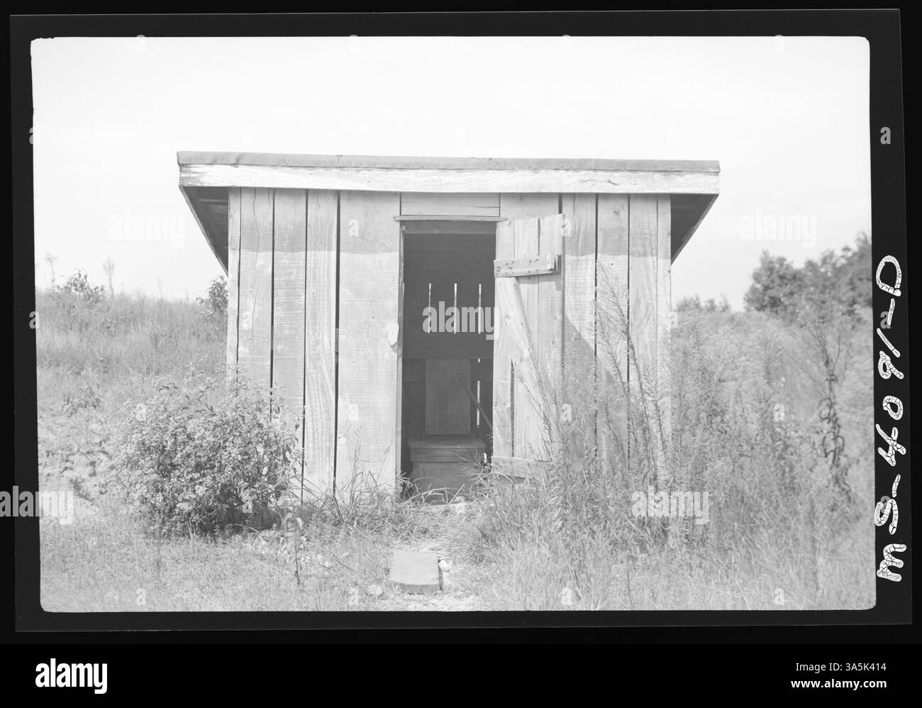 This 1946 photograph shows a chemical toilet at the Delta Mine in ...