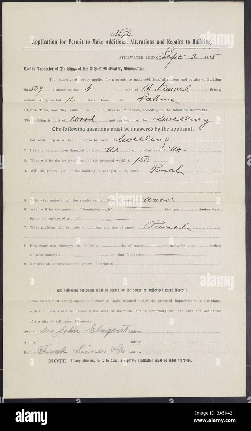 Mrs john elmquist hi-res stock photography and images - Alamy